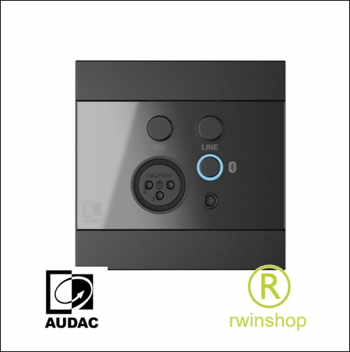 Wandpaneel met bluetooth, XLR en minijack en volumeregeling 80x80mm ...