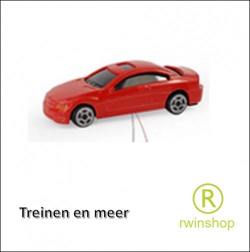 Auto rood met LED verlichting voor en achter 12volt H0